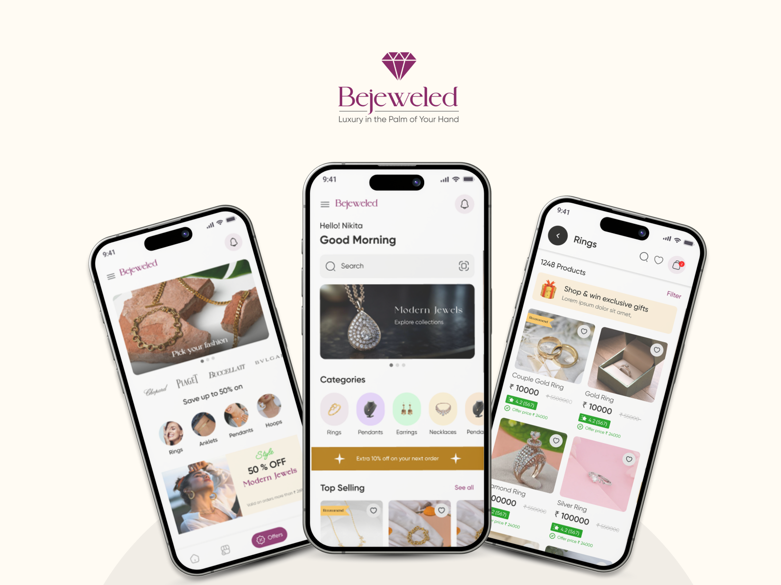 Bejeweled - Figma UI Kit for Jewellery App - Metafic